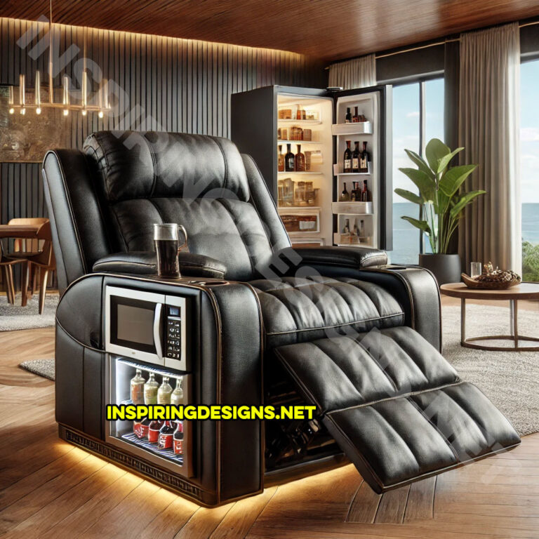 These Kitchen Recliners Have Built-in Microwaves and Refrigerators