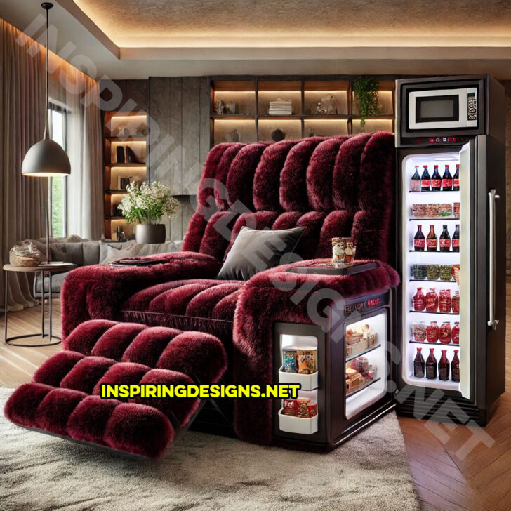 These Kitchen Recliners Have Built-in Microwaves and Refrigerators