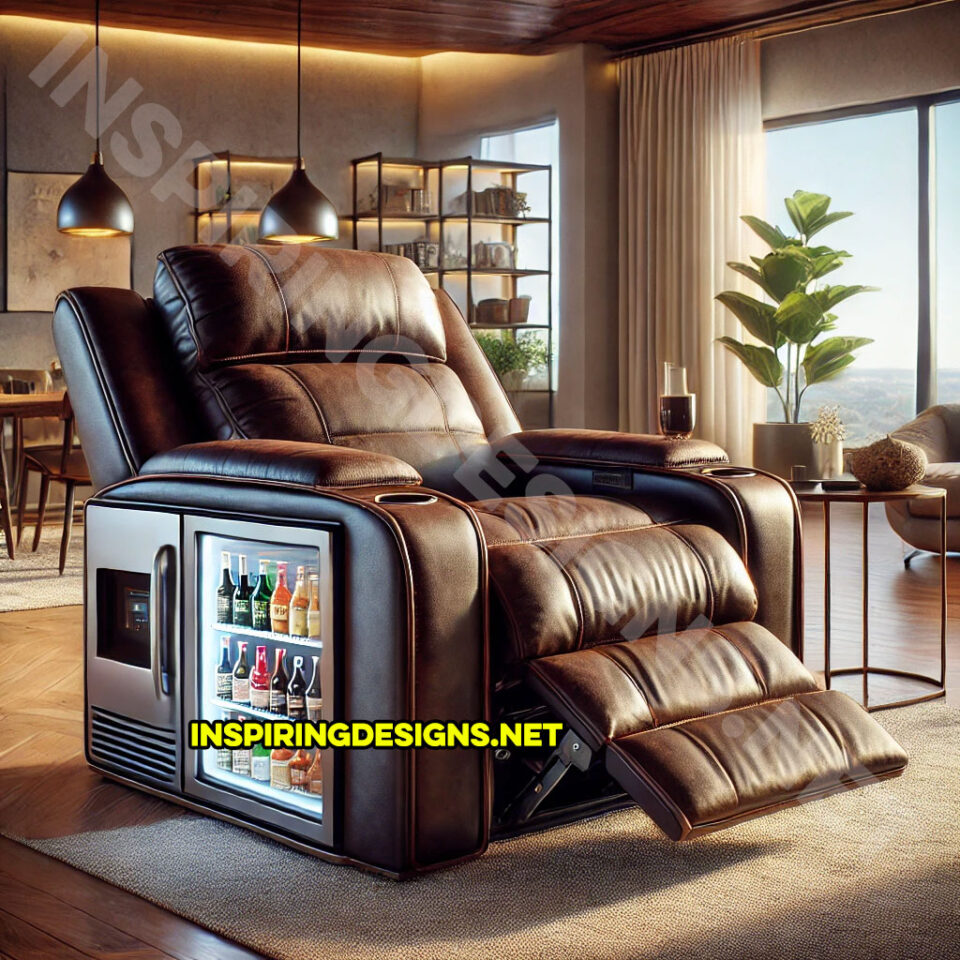 These Kitchen Recliners Have Built-in Microwaves and Refrigerators
