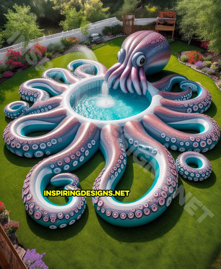 These Inflatable Sea Creature Pools Will Turn Your Backyard into an ...