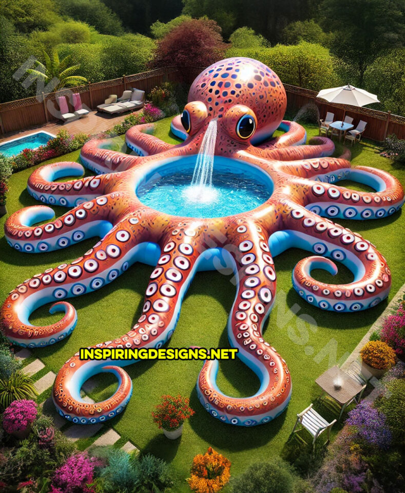 These Inflatable Sea Creature Pools Will Turn Your Backyard into an ...