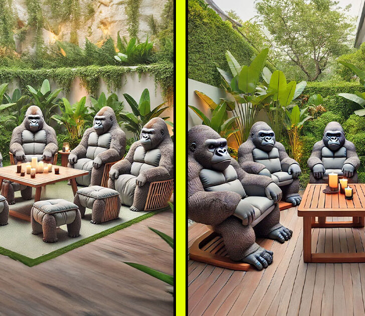 These Gorilla Patio Sets Are the Quirkiest Way to Elevate Your Patio ...