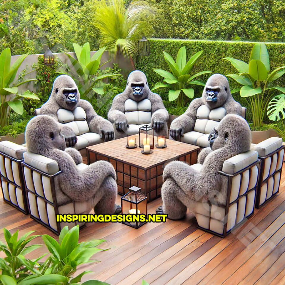 These Gorilla Patio Sets Are the Quirkiest Way to Elevate Your Patio Game