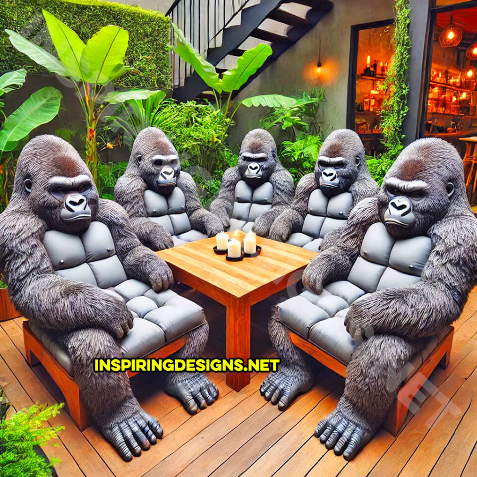 These Gorilla Patio Sets Are the Quirkiest Way to Elevate Your Patio Game