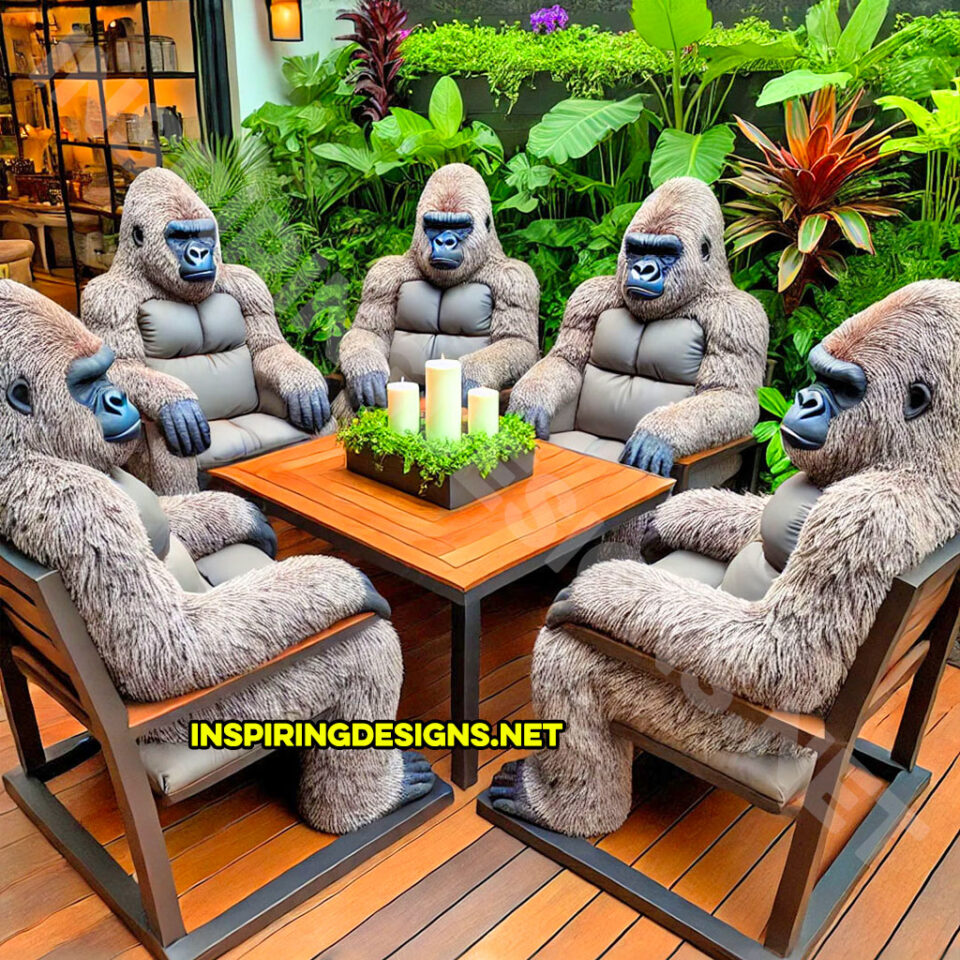 These Gorilla Patio Sets Are the Quirkiest Way to Elevate Your Patio Game