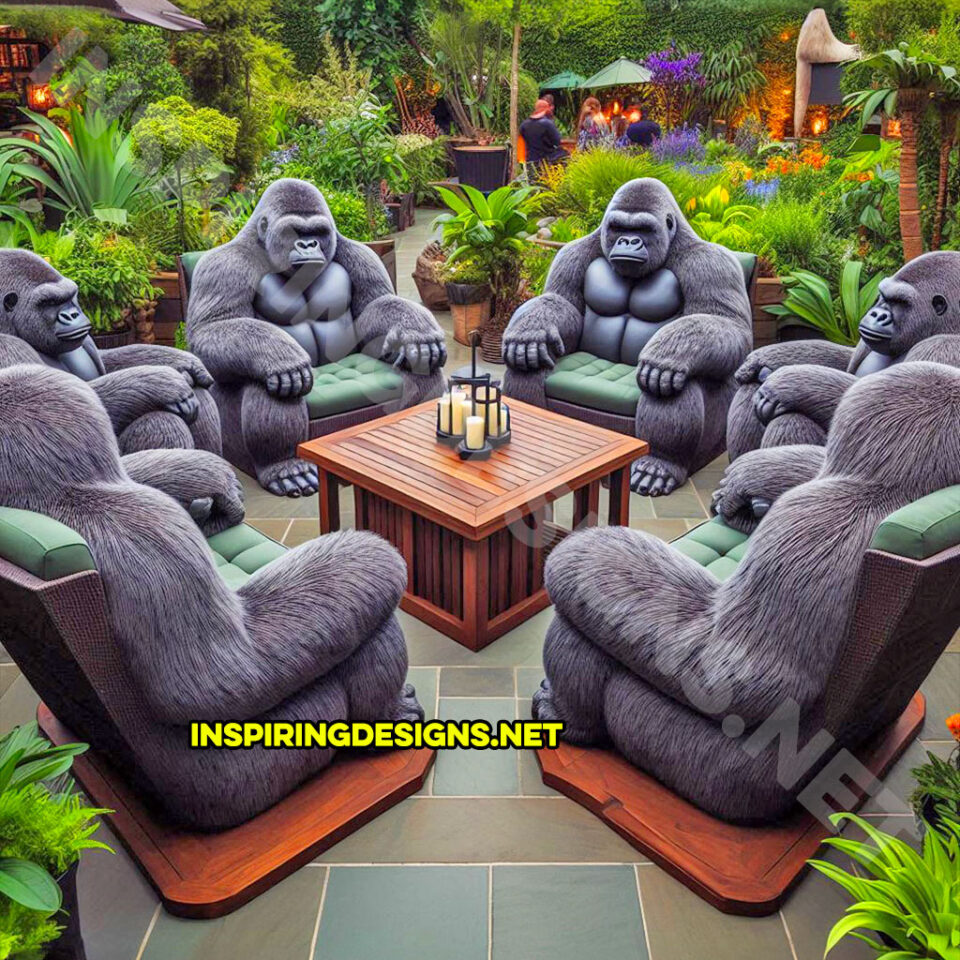 These Gorilla Patio Sets Are the Quirkiest Way to Elevate Your Patio Game