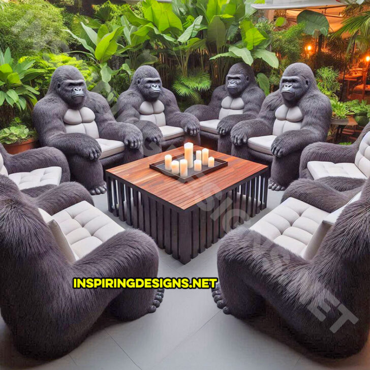 These Gorilla Patio Sets Are the Quirkiest Way to Elevate Your Patio Game