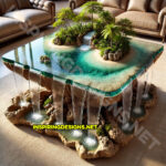 These Tropical Island Waterfall Coffee Tables Turn Any Room into a ...