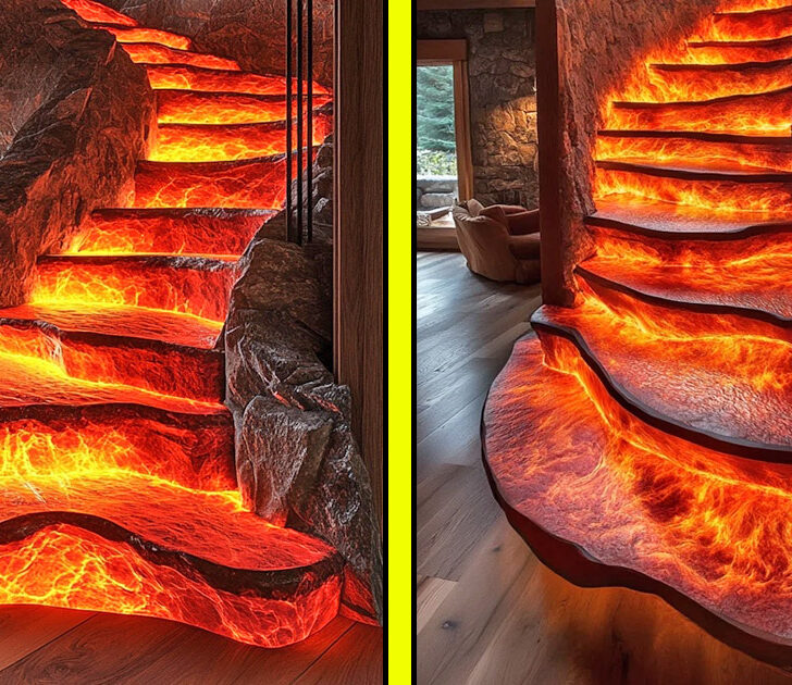 These Lava Staircases Will Make Your Home Erupt with Style – Inspiring ...