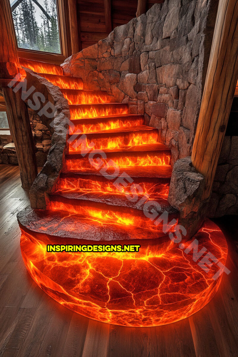 These Lava Staircases Will Make Your Home Erupt with Style