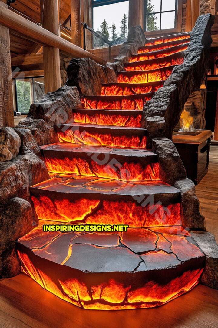 These Lava Staircases Will Make Your Home Erupt with Style