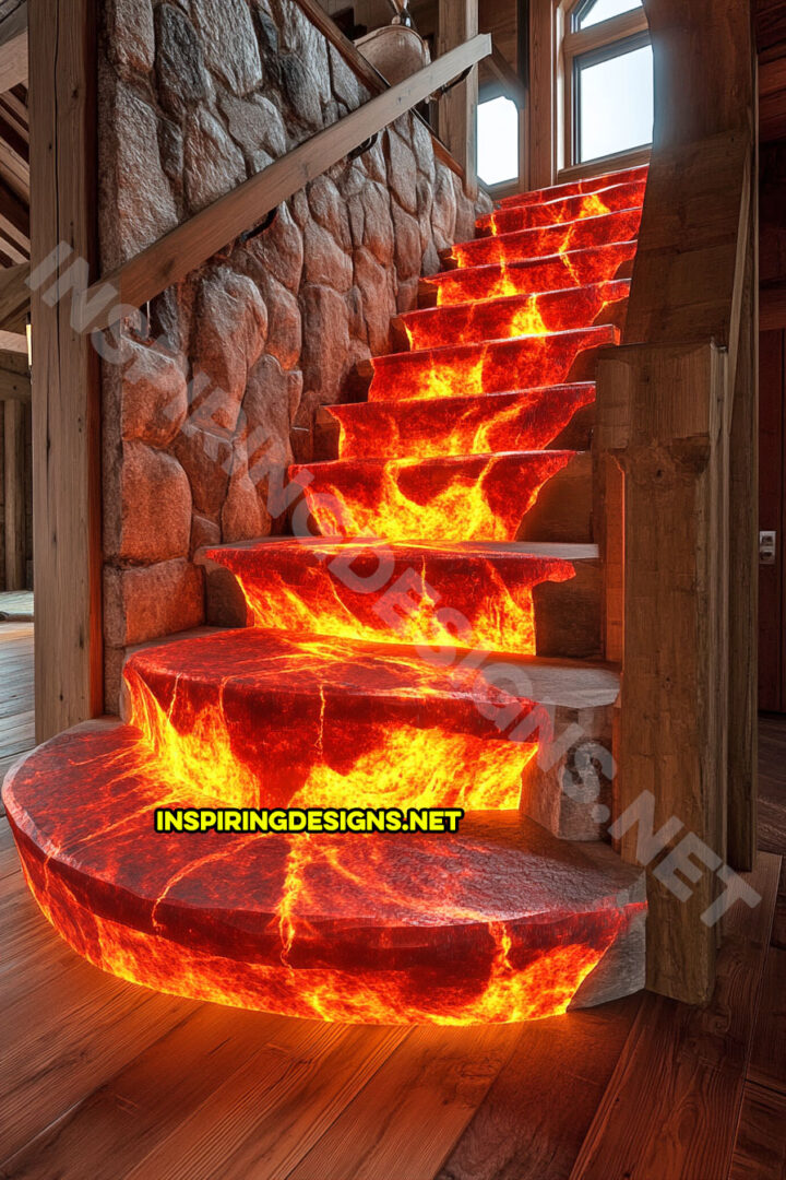 These Lava Staircases Will Make Your Home Erupt with Style
