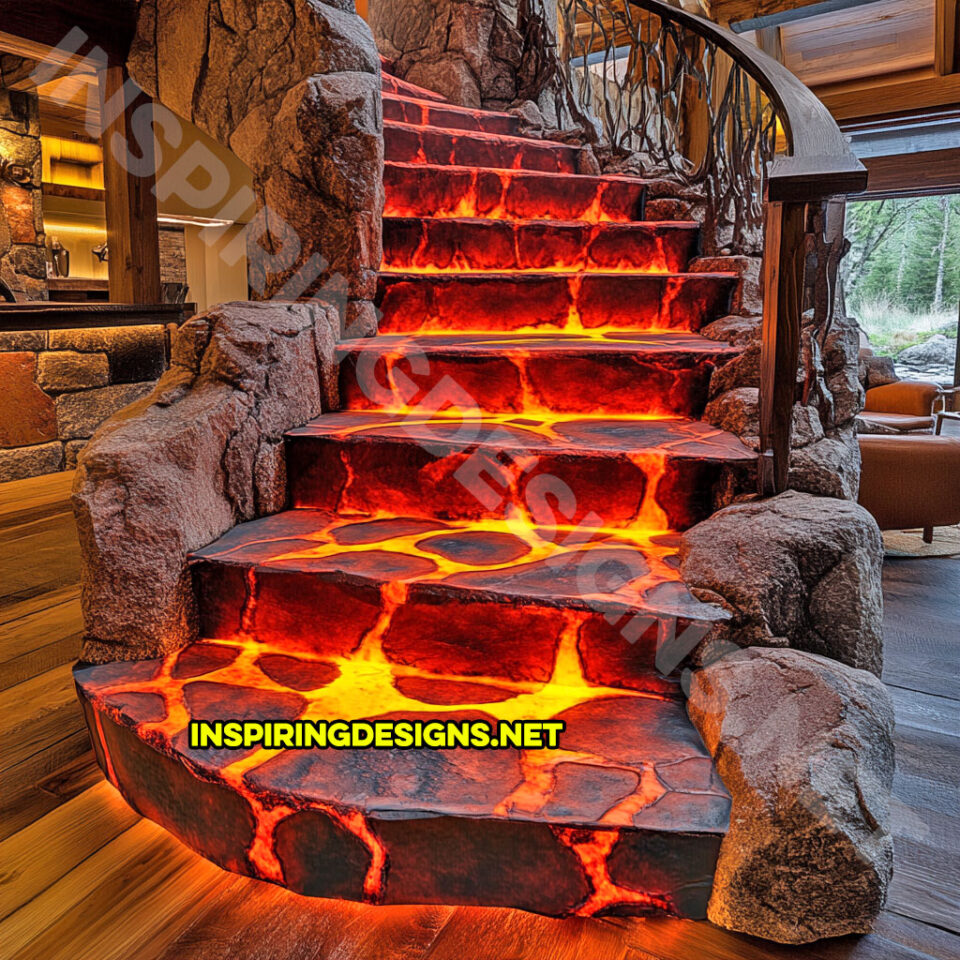 These Lava Staircases Will Make Your Home Erupt with Style