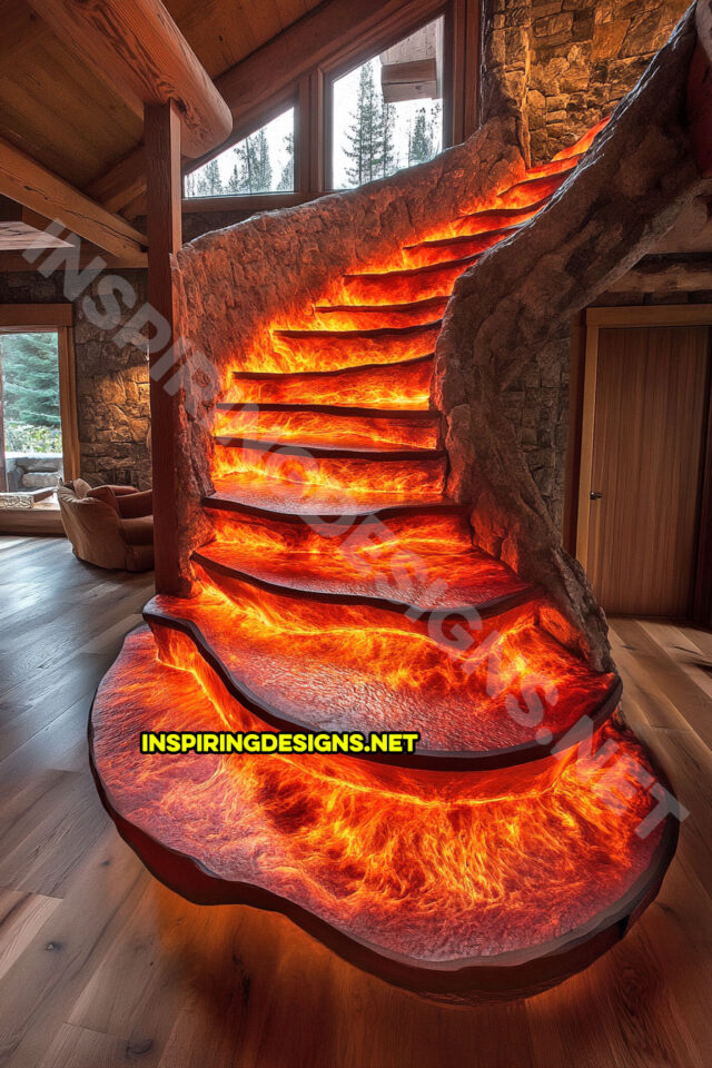 These Lava Staircases Will Make Your Home Erupt with Style