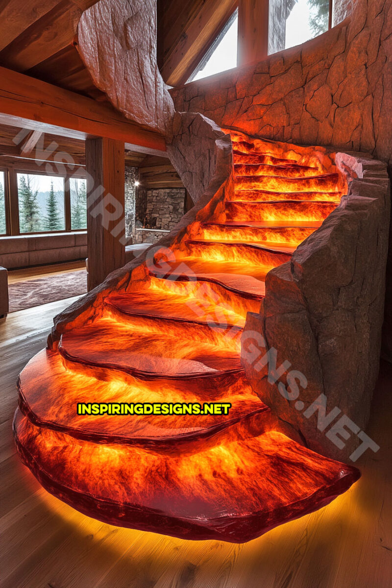 These Lava Staircases Will Make Your Home Erupt with Style