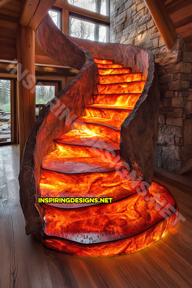 These Lava Staircases Will Make Your Home Erupt with Style