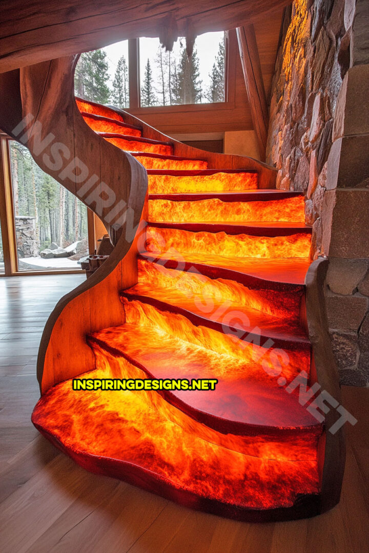 These Lava Staircases Will Make Your Home Erupt with Style