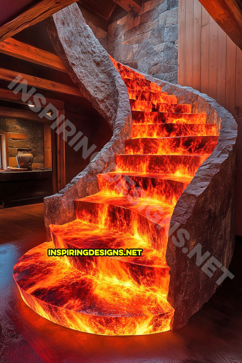 These Lava Staircases Will Make Your Home Erupt with Style