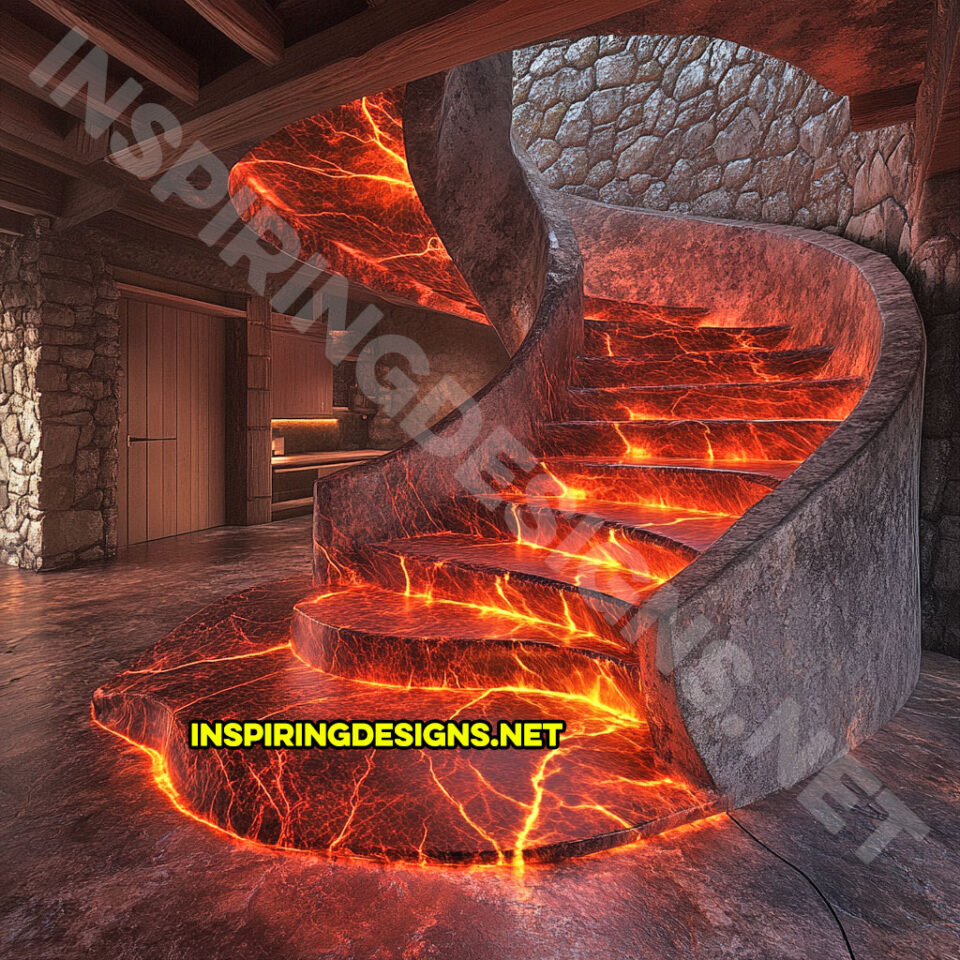 These Lava Staircases Will Make Your Home Erupt with Style