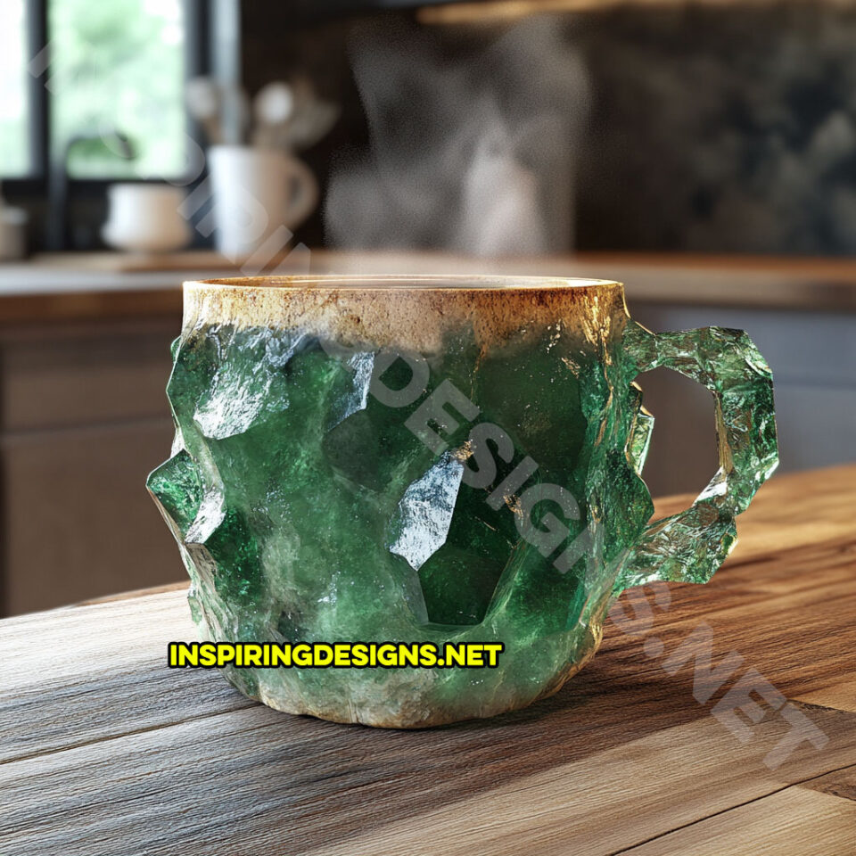 These Mineral Crystal Coffee Mugs Will Rock Your Morning Vibes