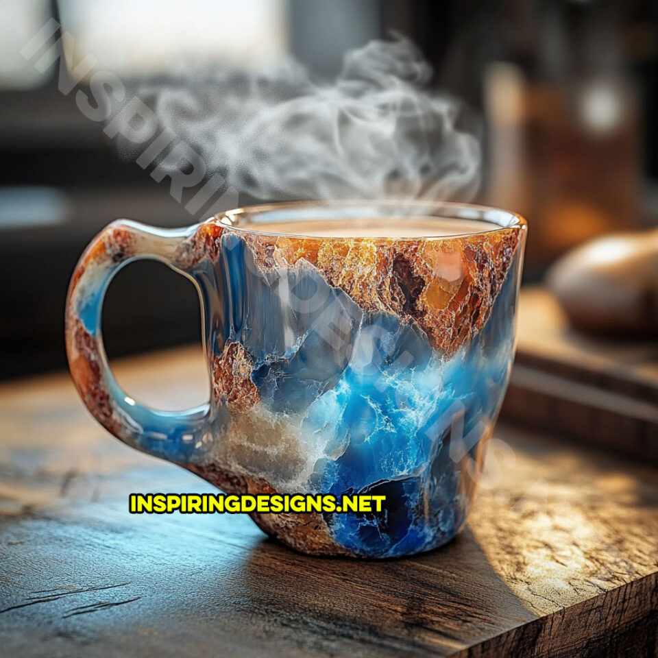 These Mineral Crystal Coffee Mugs Will Rock Your Morning Vibes