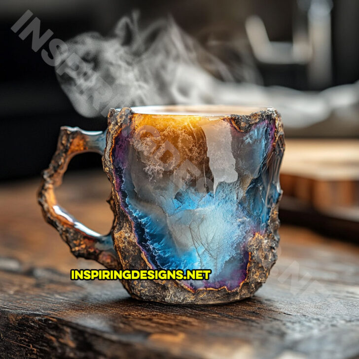 These Mineral Crystal Coffee Mugs Will Rock Your Morning Vibes