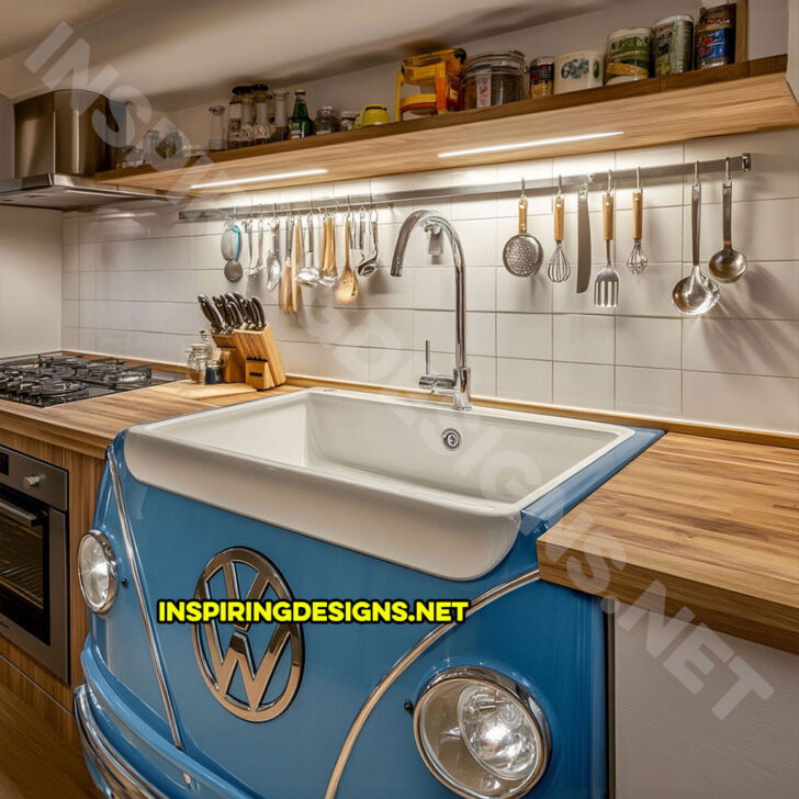 These Volkswagen Bus Sinks Are the Ultimate Retro Kitchen Upgrade
