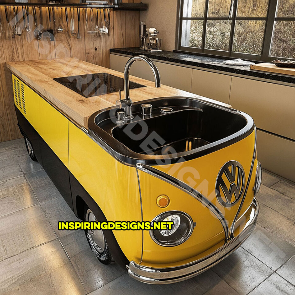 These Volkswagen Bus Sinks Are the Ultimate Retro Kitchen Upgrade