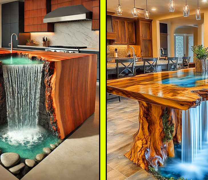 These Waterfall Kitchen Islands Will Turn Your Cooking Space into a ...
