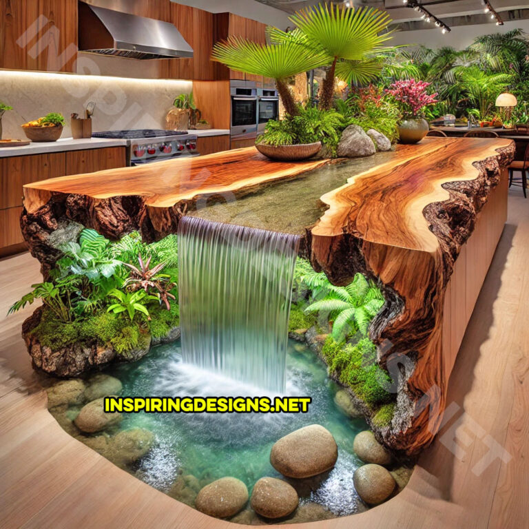 These Waterfall Kitchen Islands Will Turn Your Cooking Space into a ...