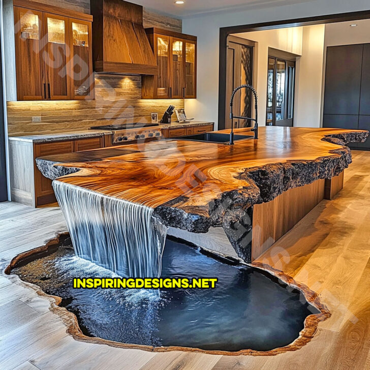 These Waterfall Kitchen Islands Will Turn Your Cooking Space into a ...
