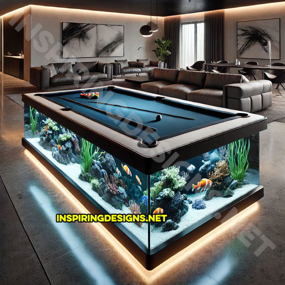These Aquarium Pool Tables Are the Mesmerizing Centerpiece Your Man ...
