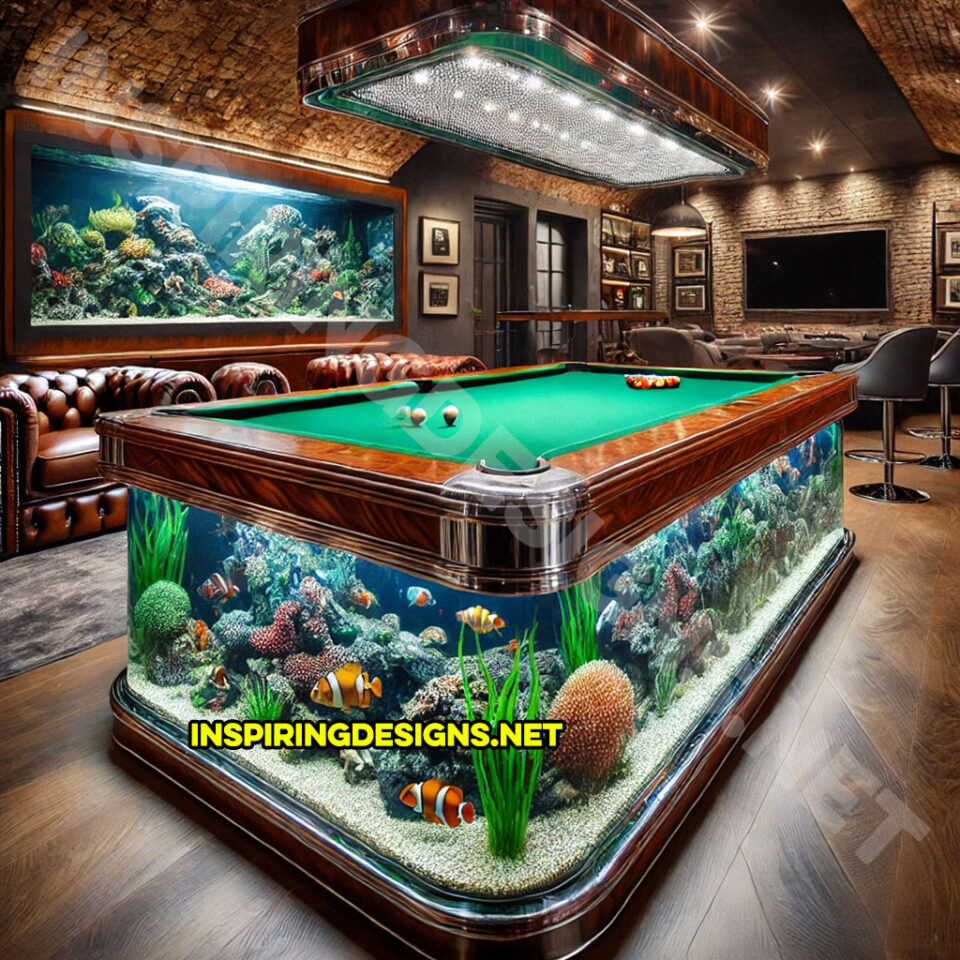 These Aquarium Pool Tables Are the Mesmerizing Centerpiece Your Man ...