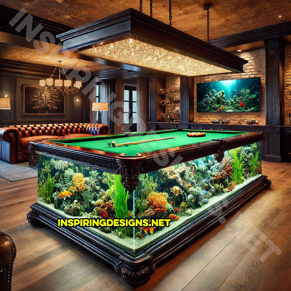 These Aquarium Pool Tables Are the Mesmerizing Centerpiece Your Man ...