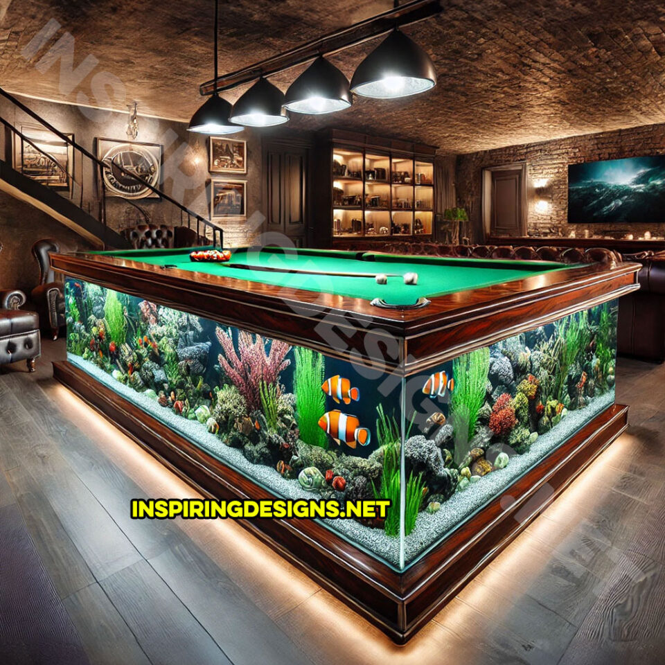 These Aquarium Pool Tables Are the Mesmerizing Centerpiece Your Man ...