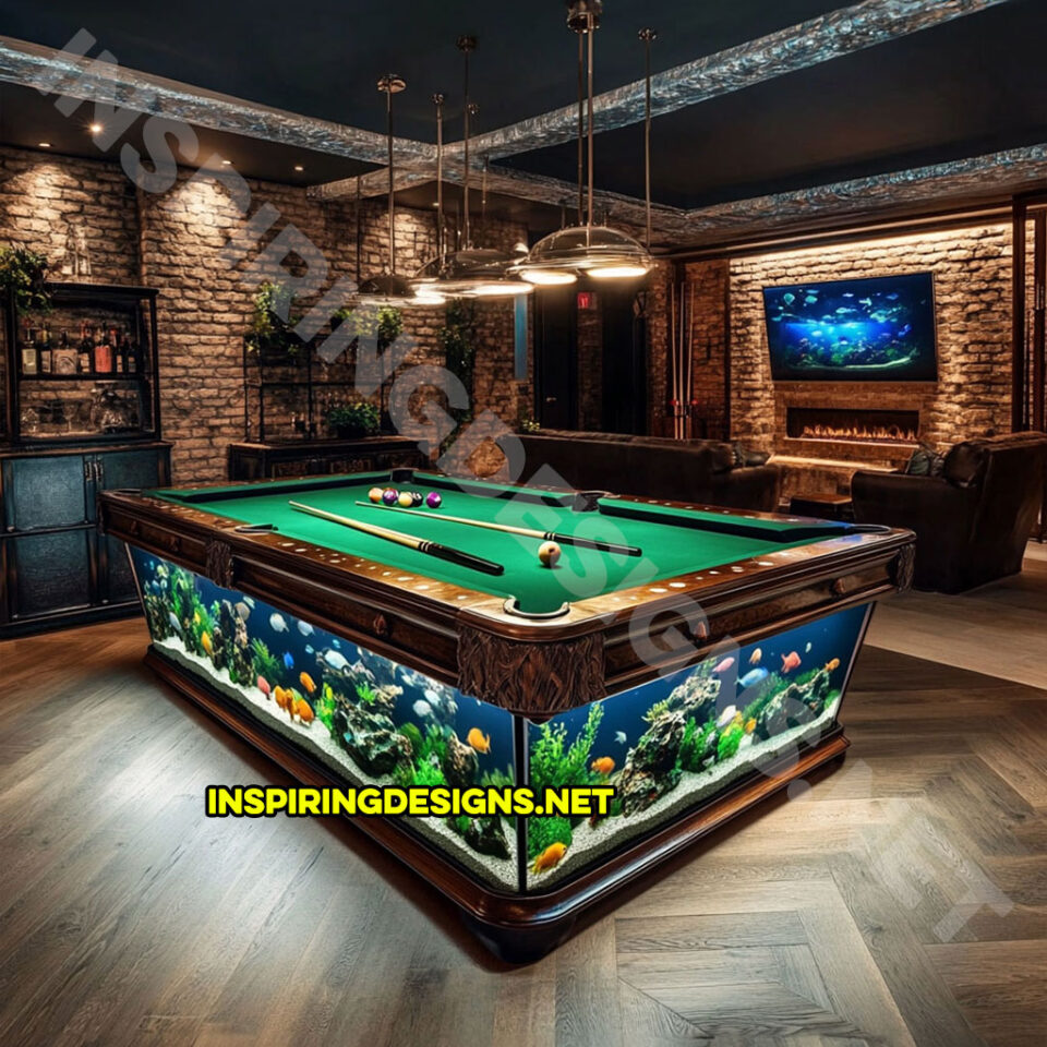 These Aquarium Pool Tables Are the Mesmerizing Centerpiece Your Man ...