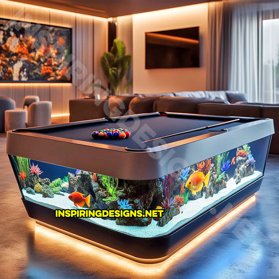 These Aquarium Pool Tables Are the Mesmerizing Centerpiece Your Man ...