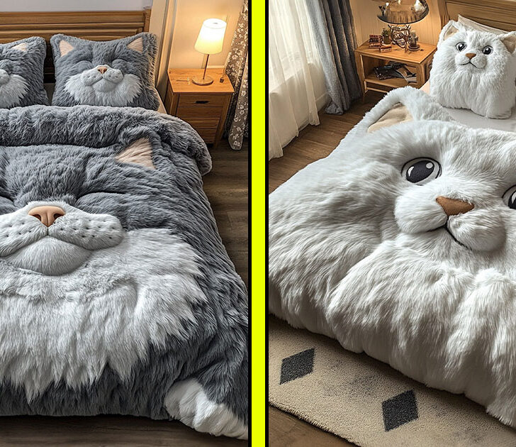 This Realistic Cat Bedding Transforms Your Room into a Kitty Wonderland ...