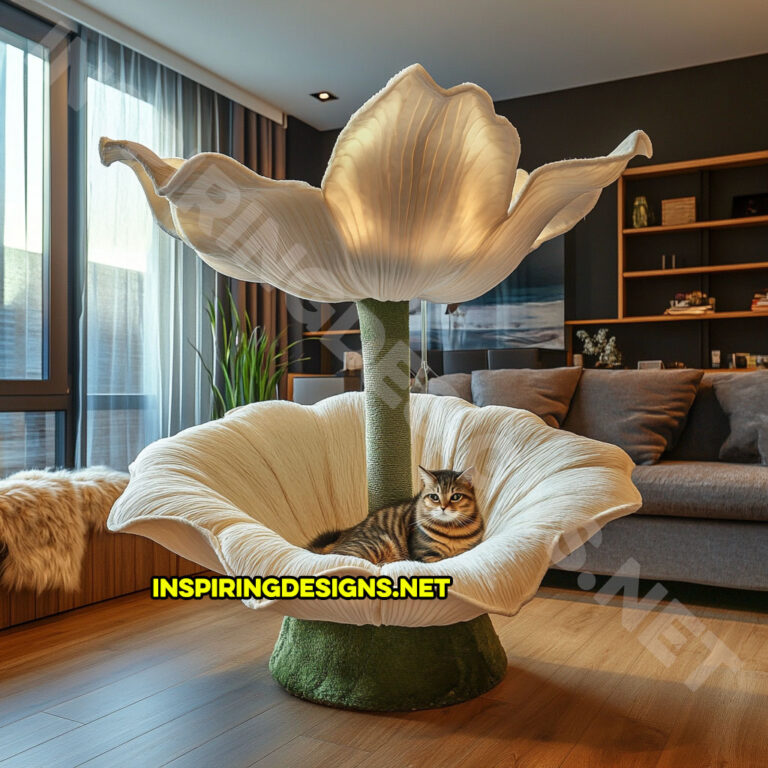 These Flower Shaped Cat Trees Will Make Your Home Bloom with Feline Fun