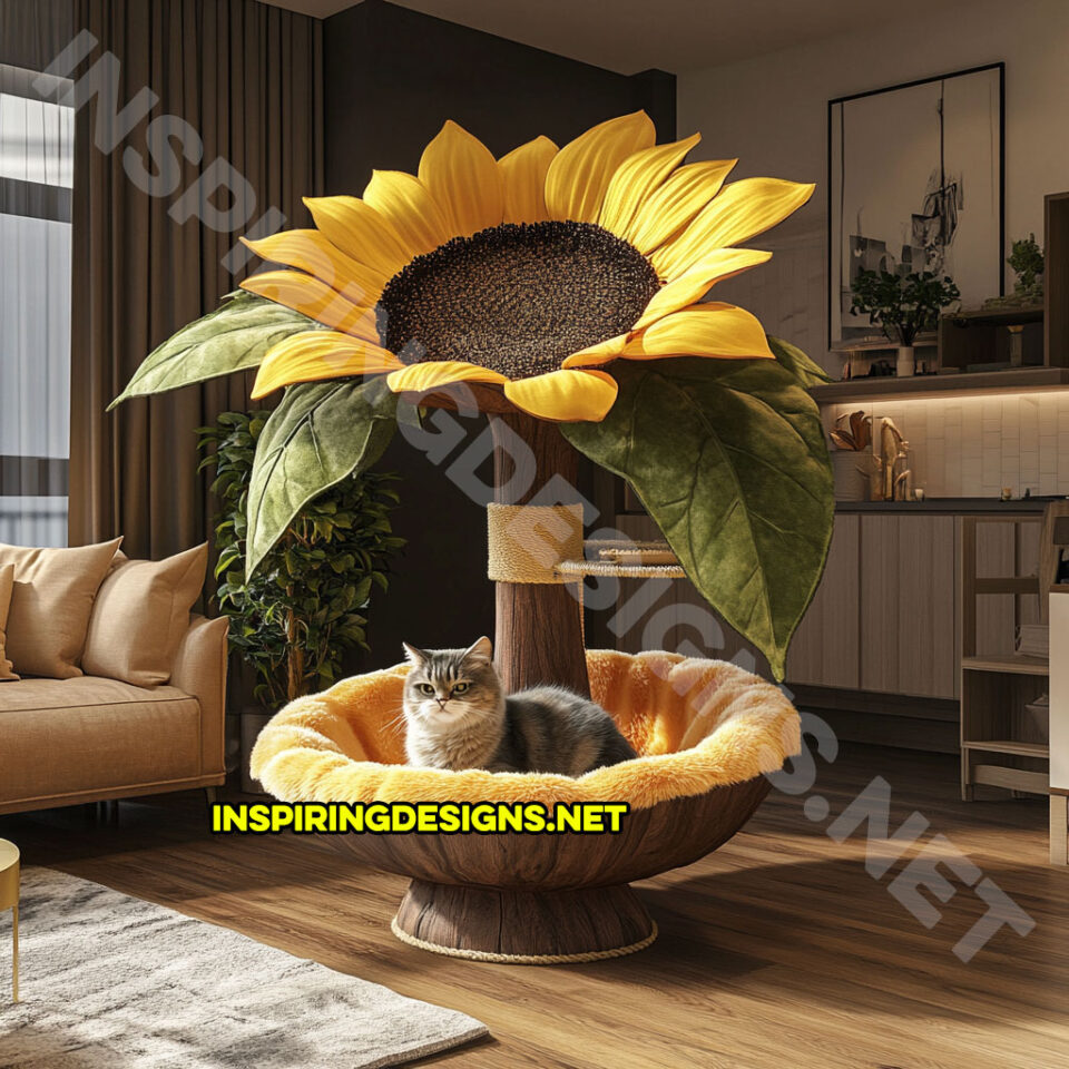 These Flower Shaped Cat Trees Will Make Your Home Bloom with Feline Fun