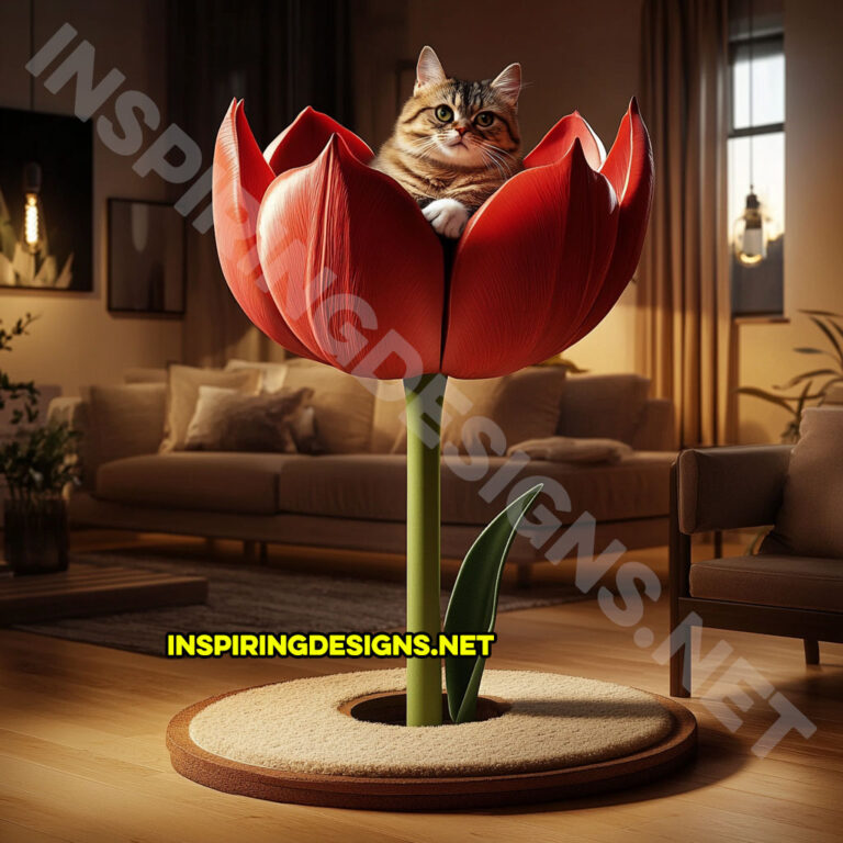These Flower Shaped Cat Trees Will Make Your Home Bloom with Feline Fun