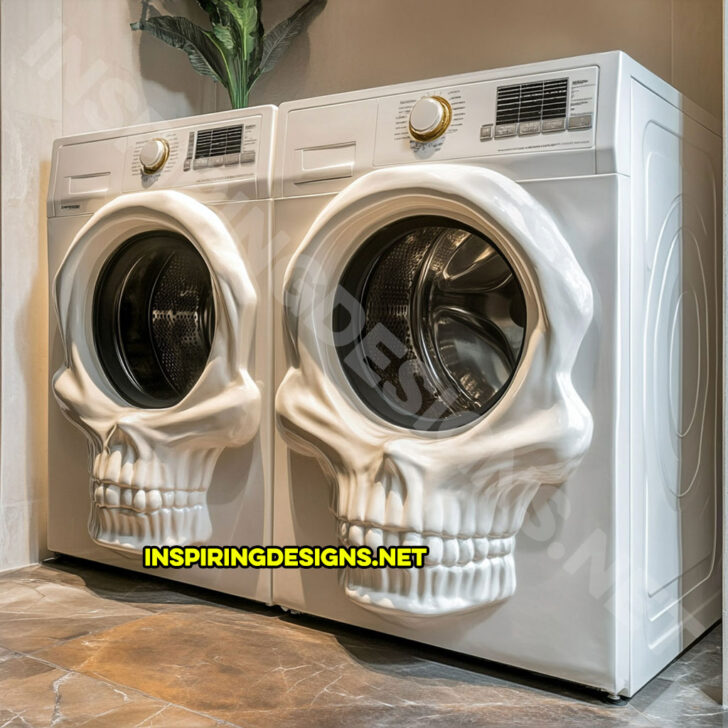 These Skull Shaped Washer and Dryer Sets Will Haunt Your Laundry Room ...