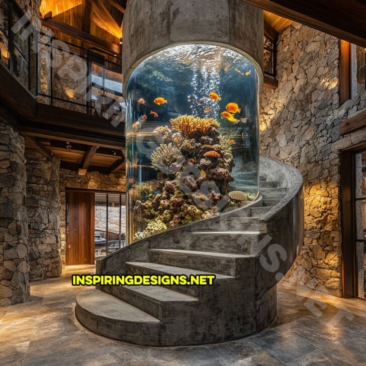 These Spiral Staircase Aquariums Will Have Your Guests Hooked from the ...