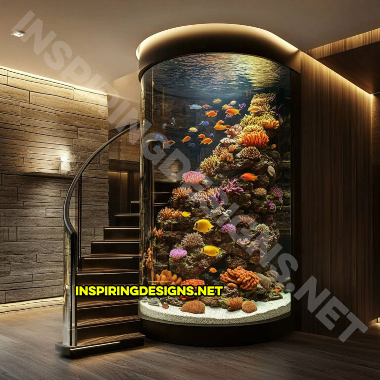 These Spiral Staircase Aquariums Will Have Your Guests Hooked from the ...