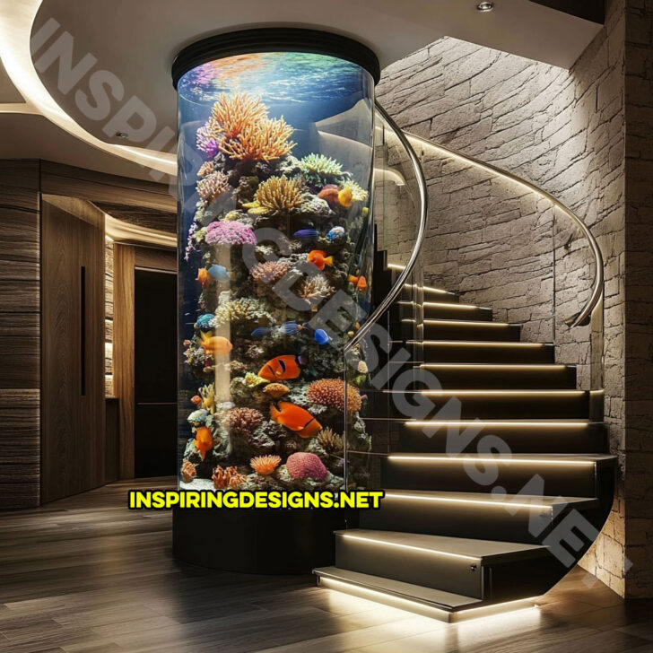 These Spiral Staircase Aquariums Will Have Your Guests Hooked from the ...