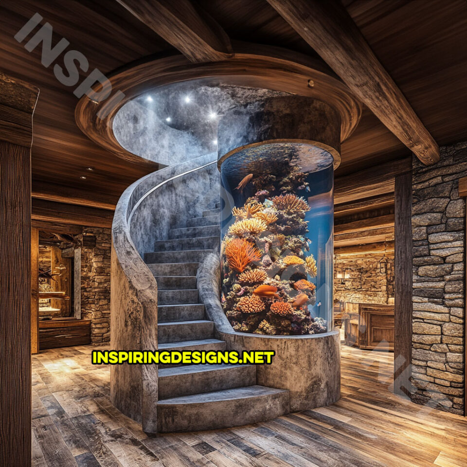 These Spiral Staircase Aquariums Will Have Your Guests Hooked from the ...