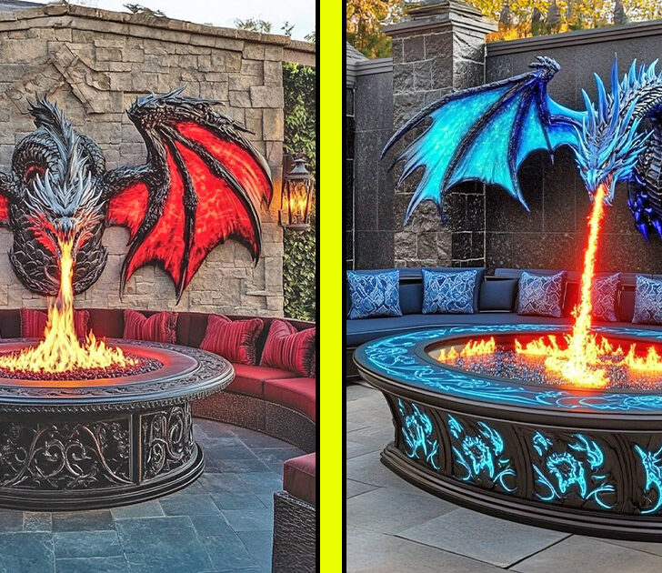 These Wall Mounted Fire Breathing Dragon Fire Tables Are The Ultimate ...