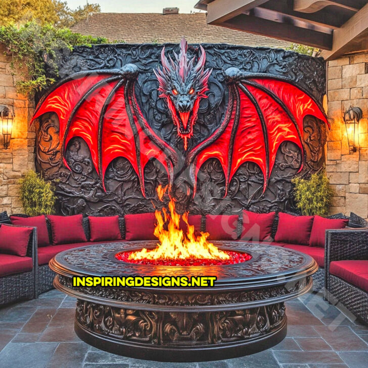 These Wall Mounted Fire Breathing Dragon Fire Tables Are The Ultimate ...