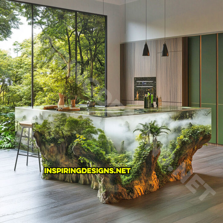 These Active Scene Kitchen Islands Bring the Great Outdoors Inside ...
