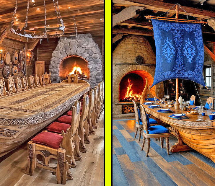 These Viking Ship Dining Tables Bring Epic Medieval Charm to Your ...